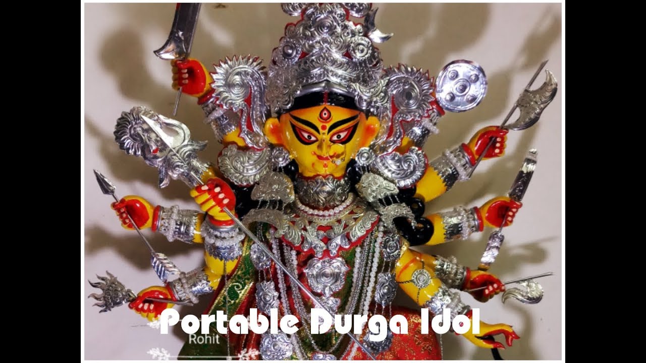 Durga idol making / Ma durga making ( 2 feet portable , delivery ...