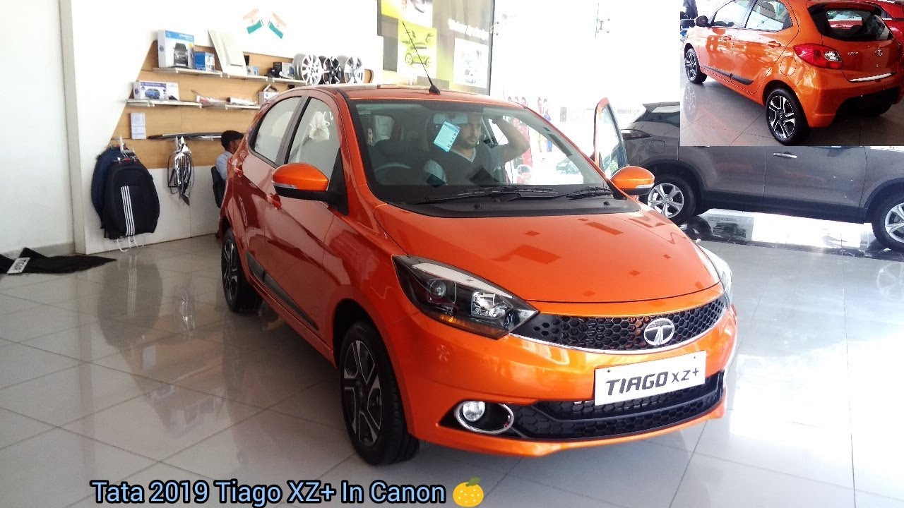 Tata 2019 Tiago XZ+ In Stunning Canon Orange 🍊 Real-Life Review ...
