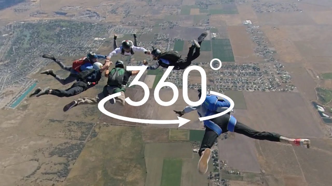 Skydive Utah in Virtual Reality (488) - 8-Way Belly - YouTube