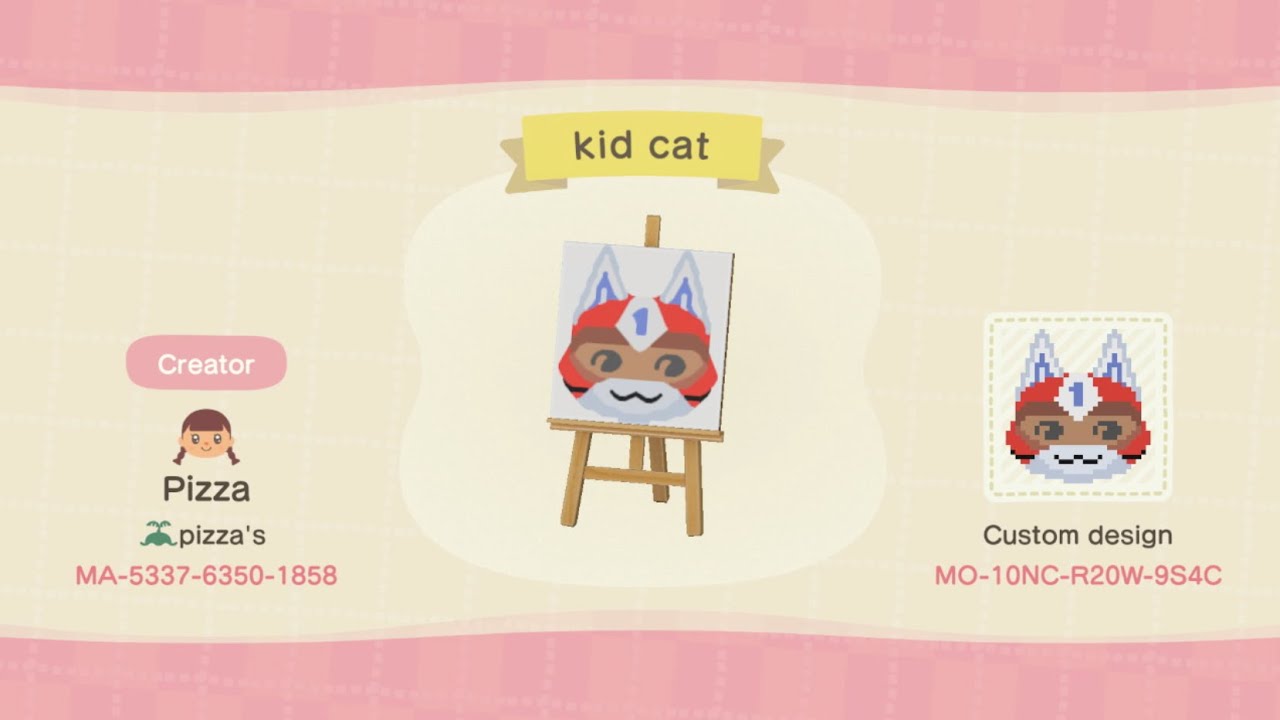 Super cute Kid Cat custom design drawing - Animal Crossing New Horizons ...