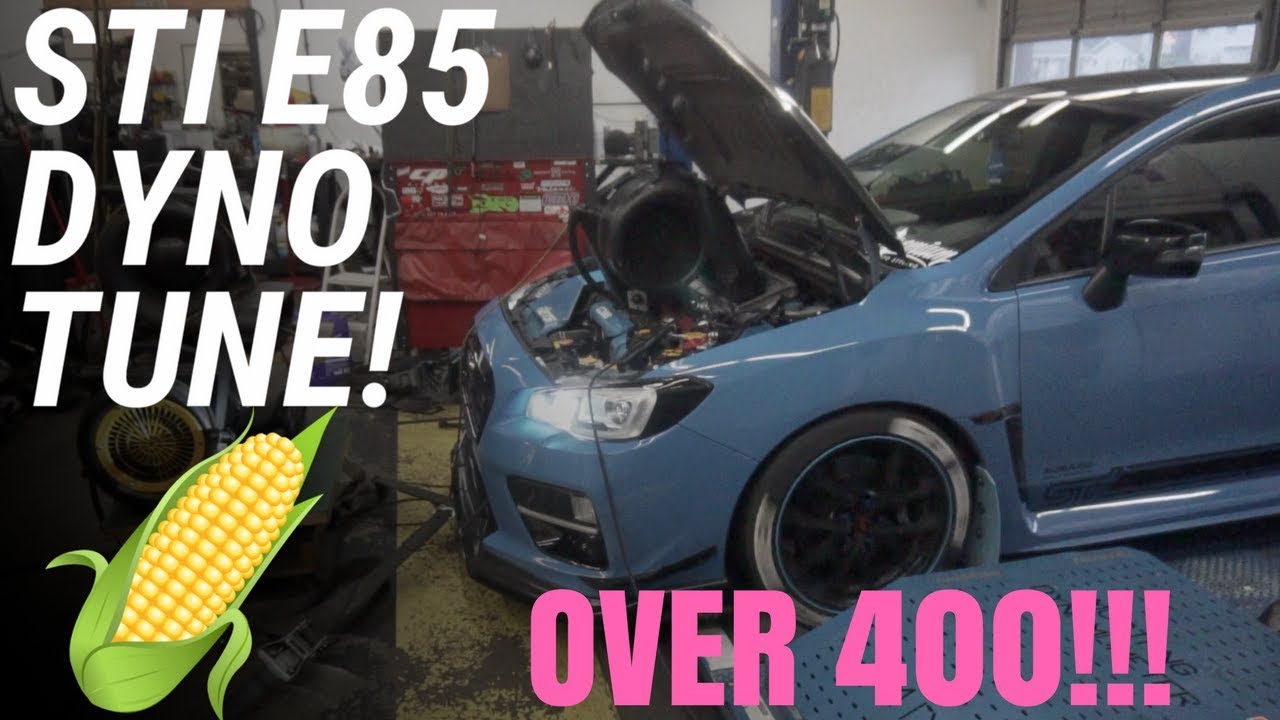 STI E85 DYNO DAY | 2016 HYPER BLUE STI DYNO TUNE | 2015 2017 2018 - YouTube