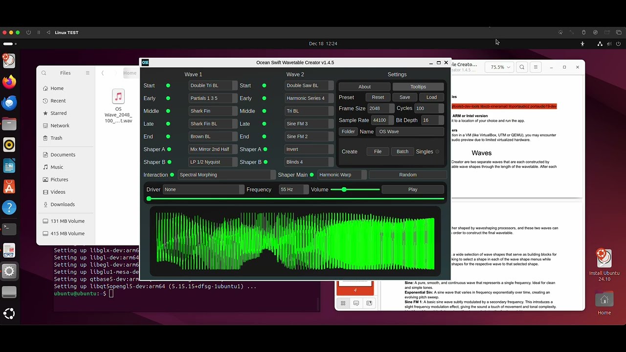 Ocean Swift - Wavetable Creator 1.4.5 | Introducing Linux ARM/Intel ...