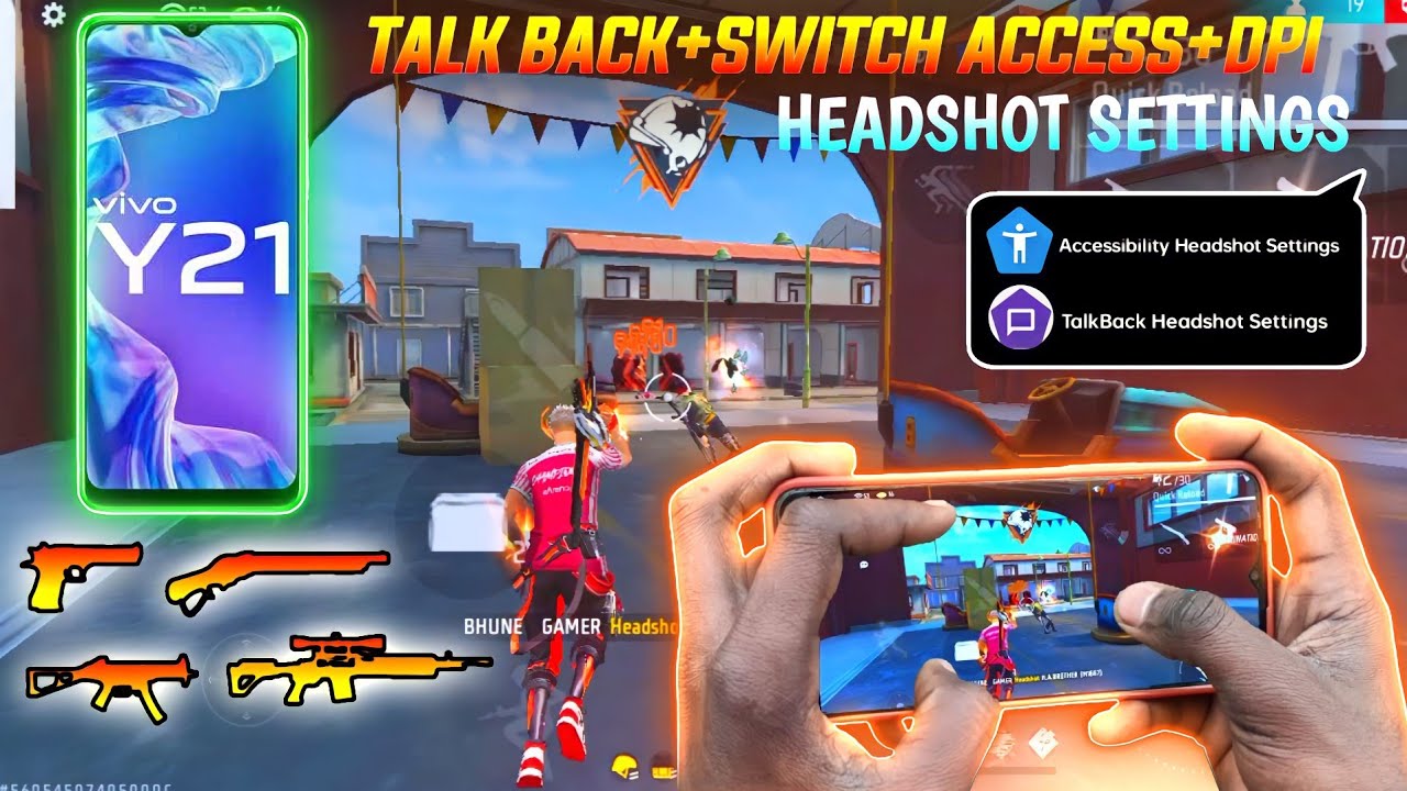 NEW TalkBack + Switch Access Headshot Setting ⚙️ 2024 || Vivo Y21 ...