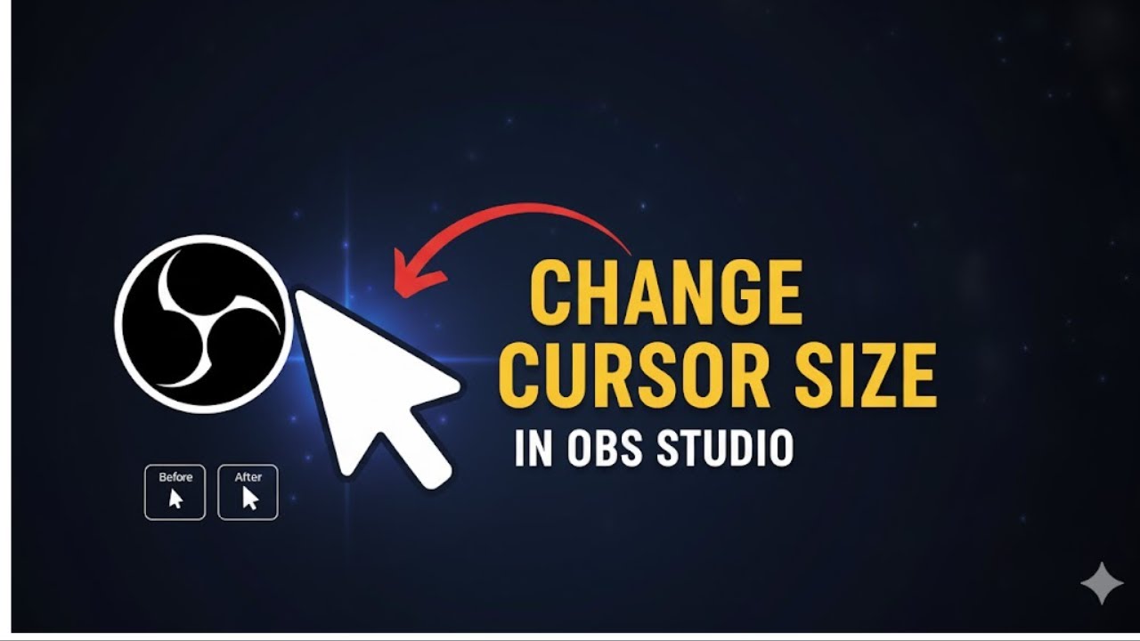 How to Adjust Mouse Cursor Size in OBS During Recording (2025) - YouTube