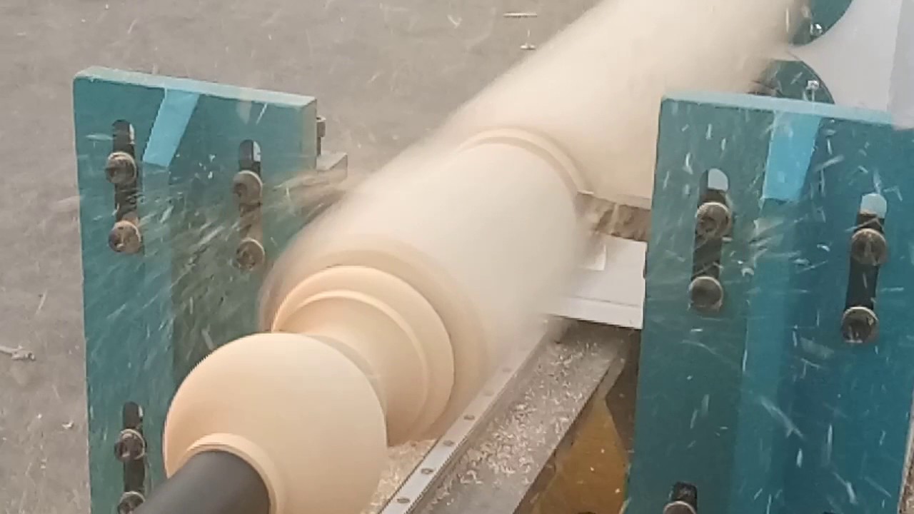 wood turning machine lathe - YouTube