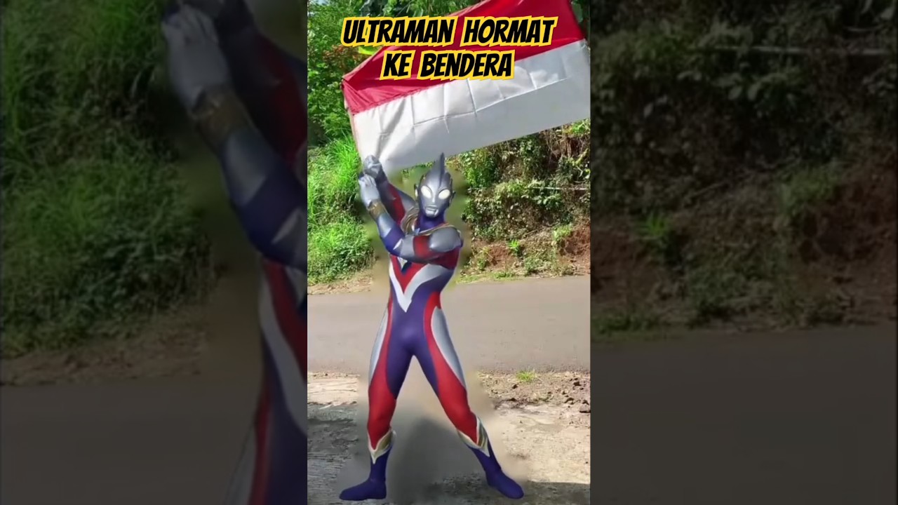 Ultraman kibarkan bendera merah putih #komedi #lucu #parodi #humor # ...