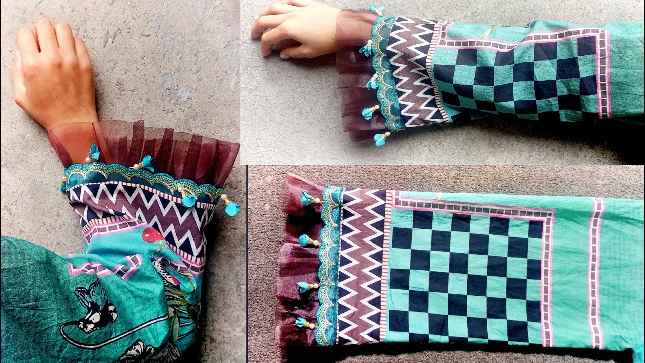 New frill sleeves design | tissue frill sleeves design | summer sleeves ...