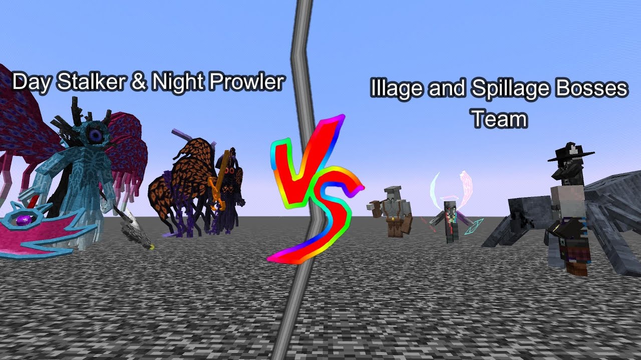 Day Stalker & Night Prowler vs Illage and Spillage Bosses Team ...