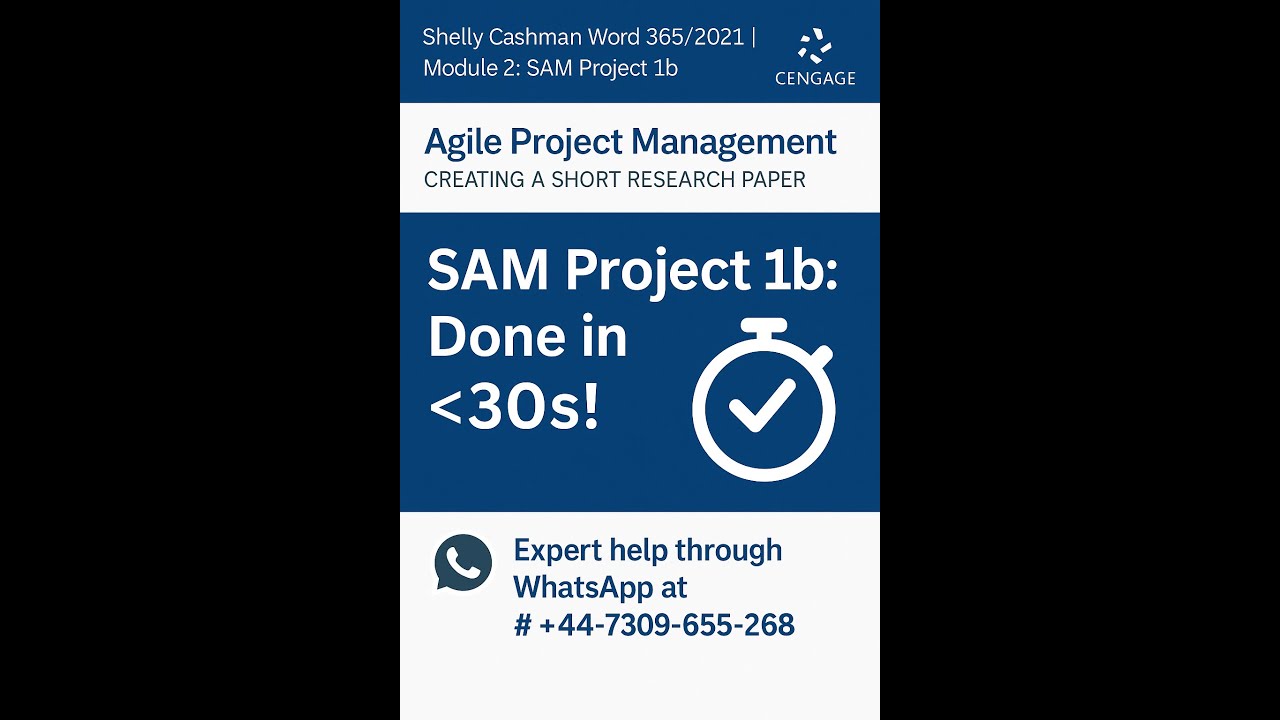 Cengage projects | Shelly Cashman Word 365/2021 | Module 2: SAM Project ...