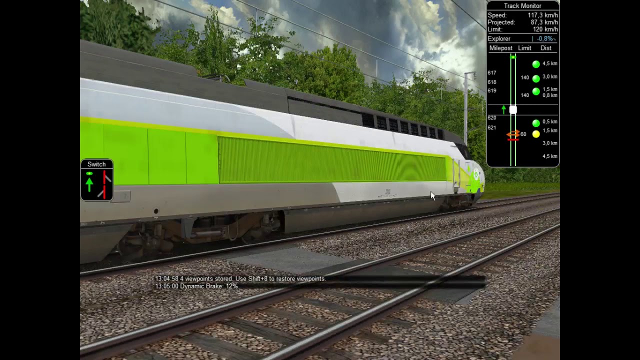 train simulator Msts Open rails avec tgv reseau n 4521 de izy du thalys ...