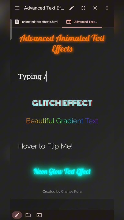 Animated Text Effects || HTML CSS JAVASCRIPT #programming #webdevelopemnt #javascript - YouTube