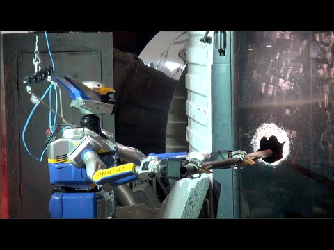 Demonstration of humanoid robots for disaster rescue missions - YouTube