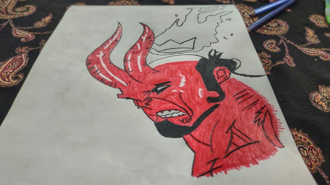 Hellboy Realistic Drawing By Pawan🔥drawing tutorial - YouTube