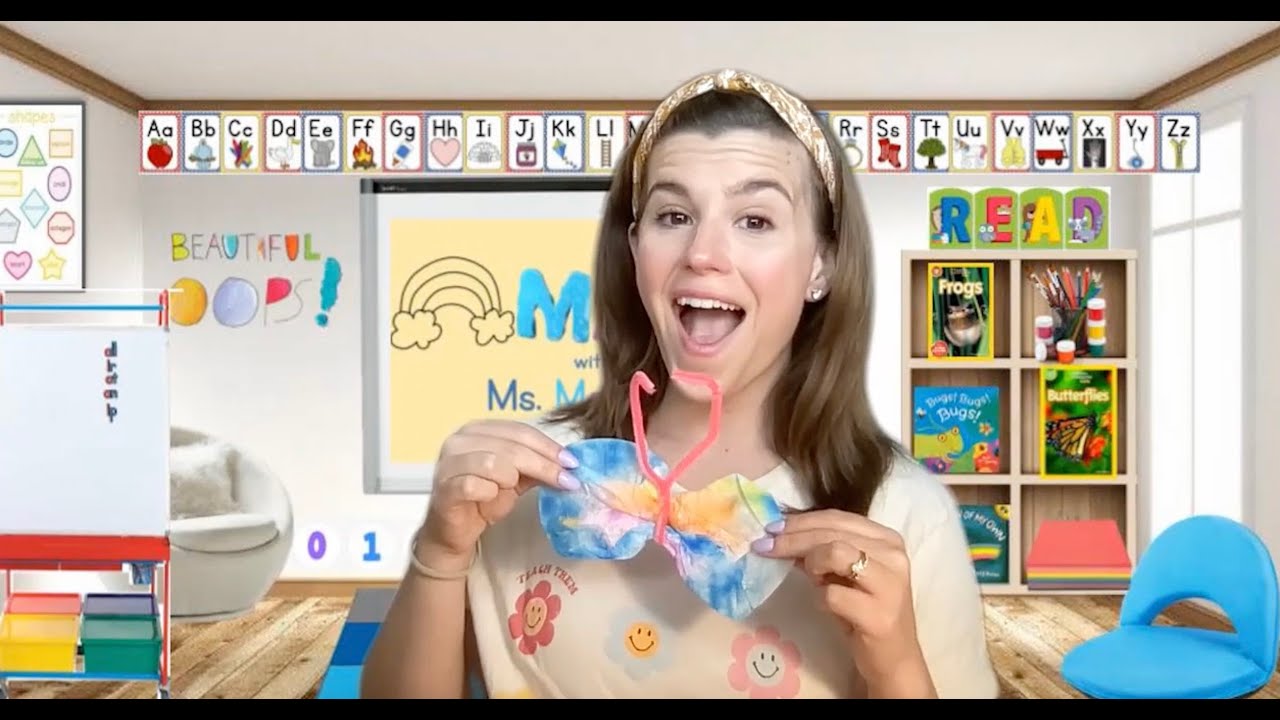 Make a Butterfly 🦋🌸 with Ms. Madeline! | KIDS CRAFTS & ART PROJECTS ...