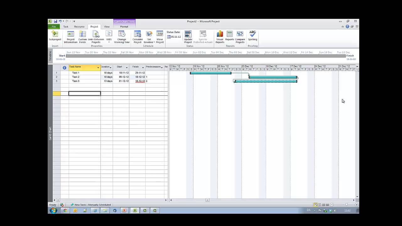 MSP 2010 Baseline & Project Compare - YouTube