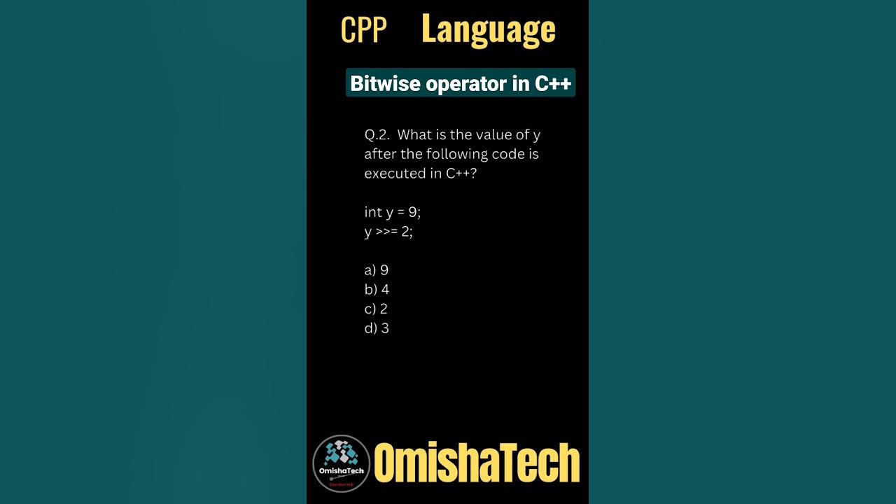 C Programming Bitwise Operator Shorts Viral Omishatech C Bitwiseoperators Youtube