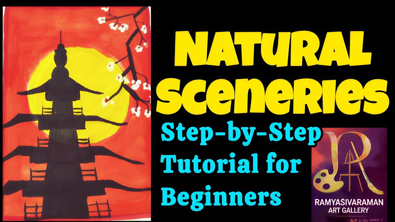 DRAWING :How to Draw Natural Sceneries | Step-by-Step Tutorial for ...