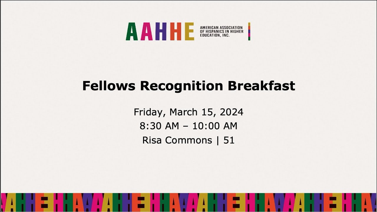 Fellows Recognition - 2024 AAHHE Conference - YouTube