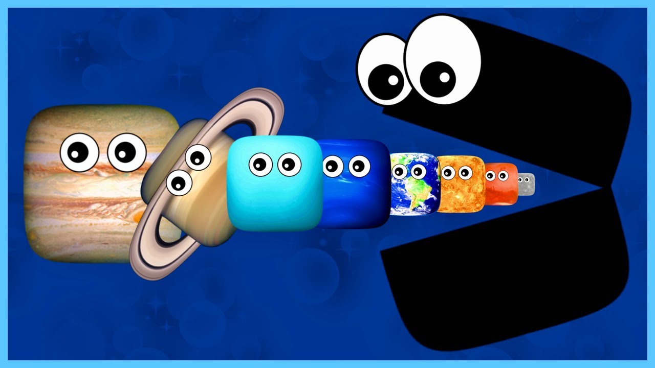 SQUARE Planets Sizes for BABY | Planet comparison Game | Solar System ...