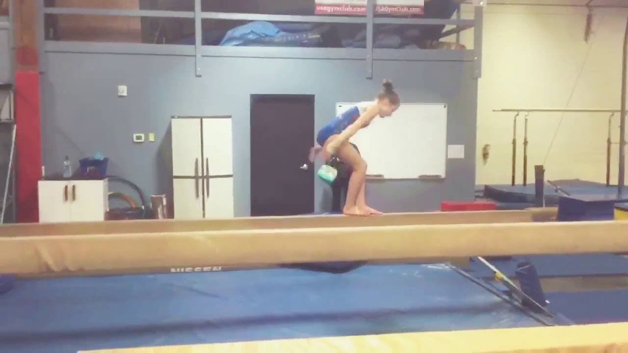 Back Handspring on beam update. - YouTube