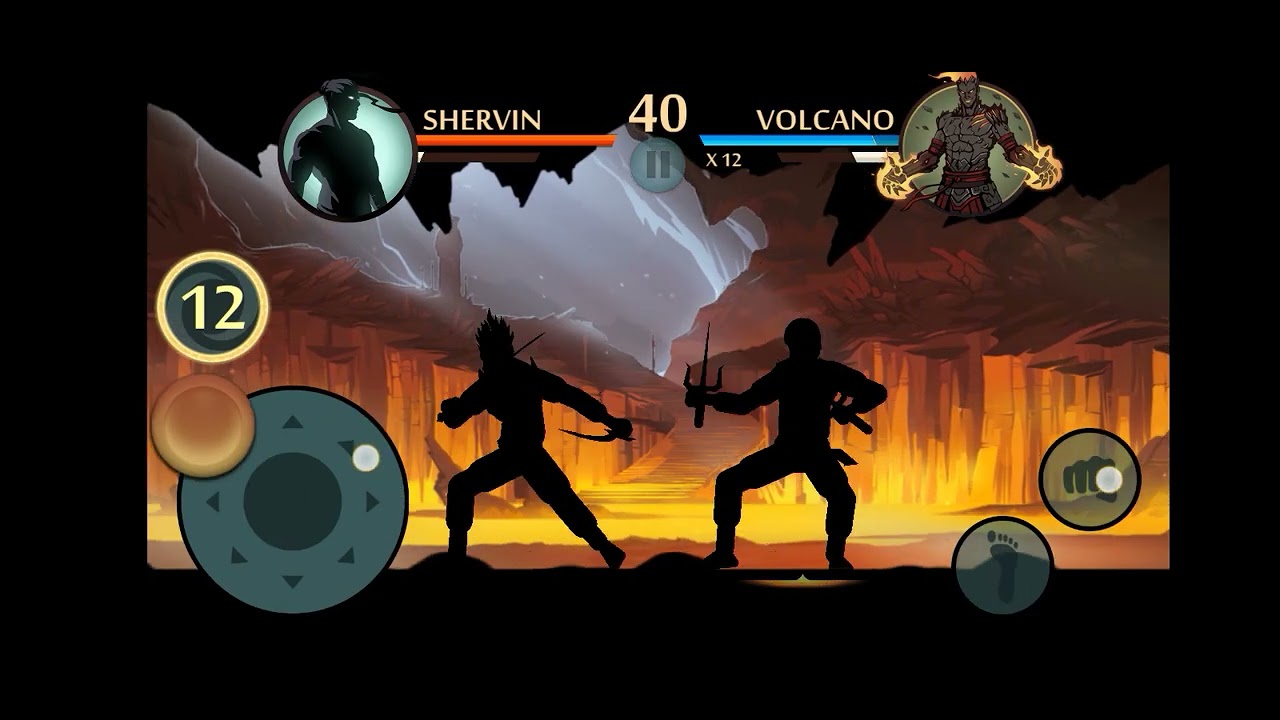 fighting volcano in shadow fight 2 (gameplay 2) - YouTube