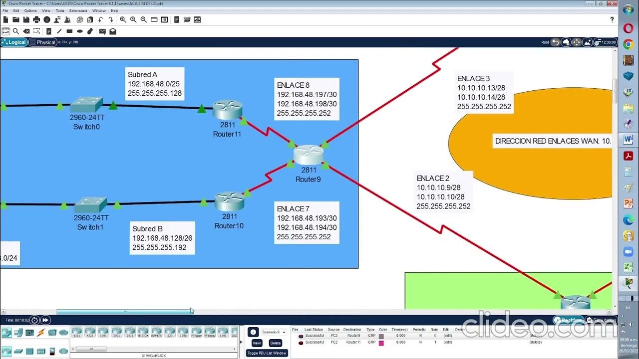 Actividad de construcción aplicada 3 Protocolos de enrutamiento dinámico RIP IGRP y OSPF - YouTube