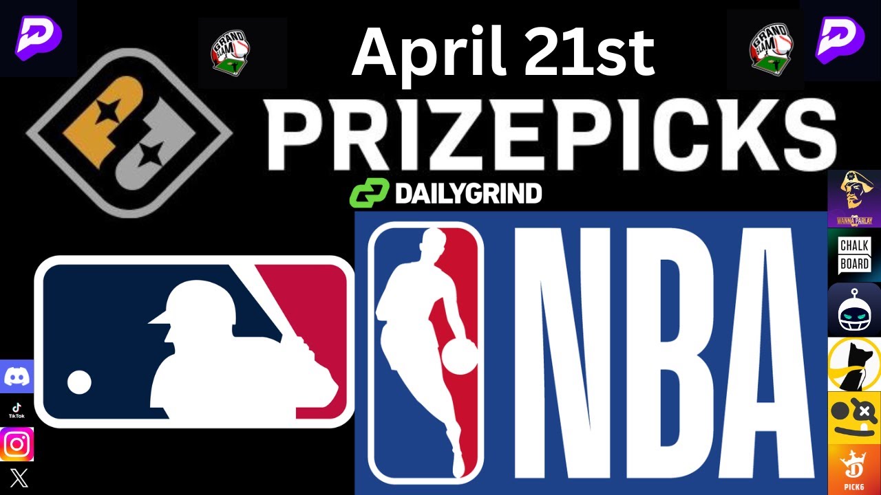 Prize Picks Props NBA & MLB April 21st - YouTube
