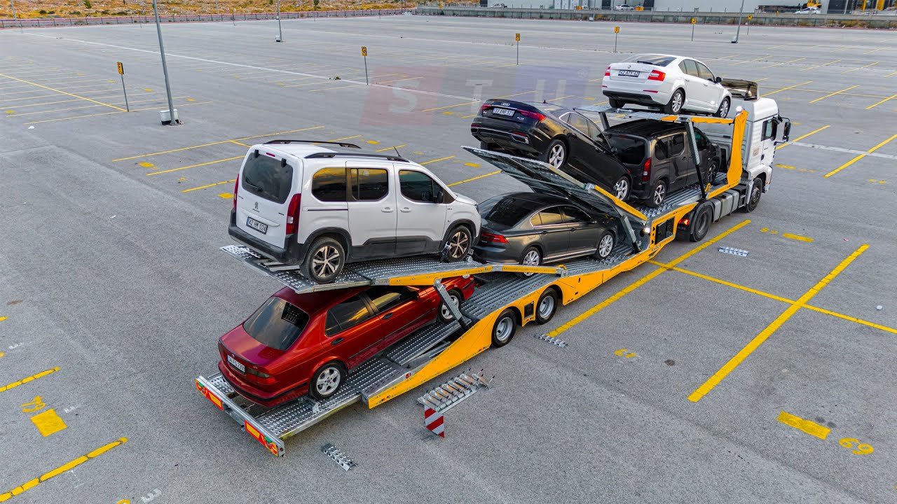 CAR CARRIER TRAILER - NEW - STU TRAILERS - EUROPE - GIGANT AXLE - YouTube