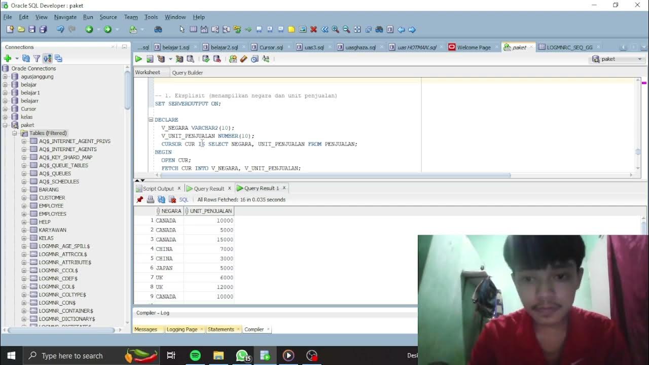 PEMOGRAMAN PL/SQL- IMPLISIT DAN EKSPLISIT CURSOR - YouTube
