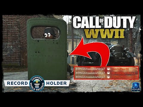 WORLDS MOST KILLS using THE *RIOT SHIELD* in COD WW2!! - YouTube