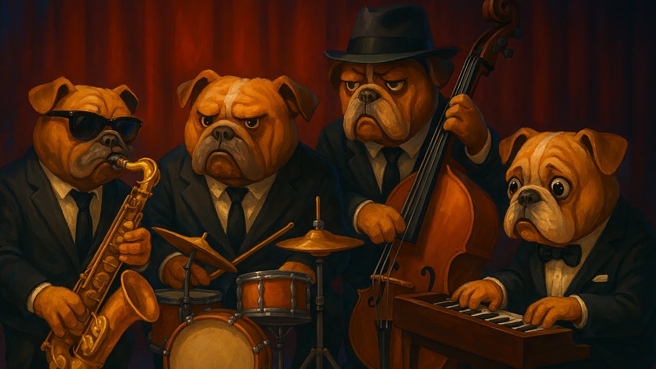🐶🎷 BULLDOGS ON STAGE 🎻🐶 SAXOPHONE AND DOUBLE BASS BY THE BULLDOG JAZZ ...