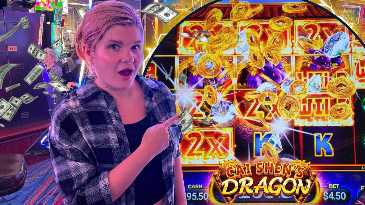 Husband and Wife Battle on the NEW Cai Shen's Dragon Slot Machine in Las Vegas! - YouTube