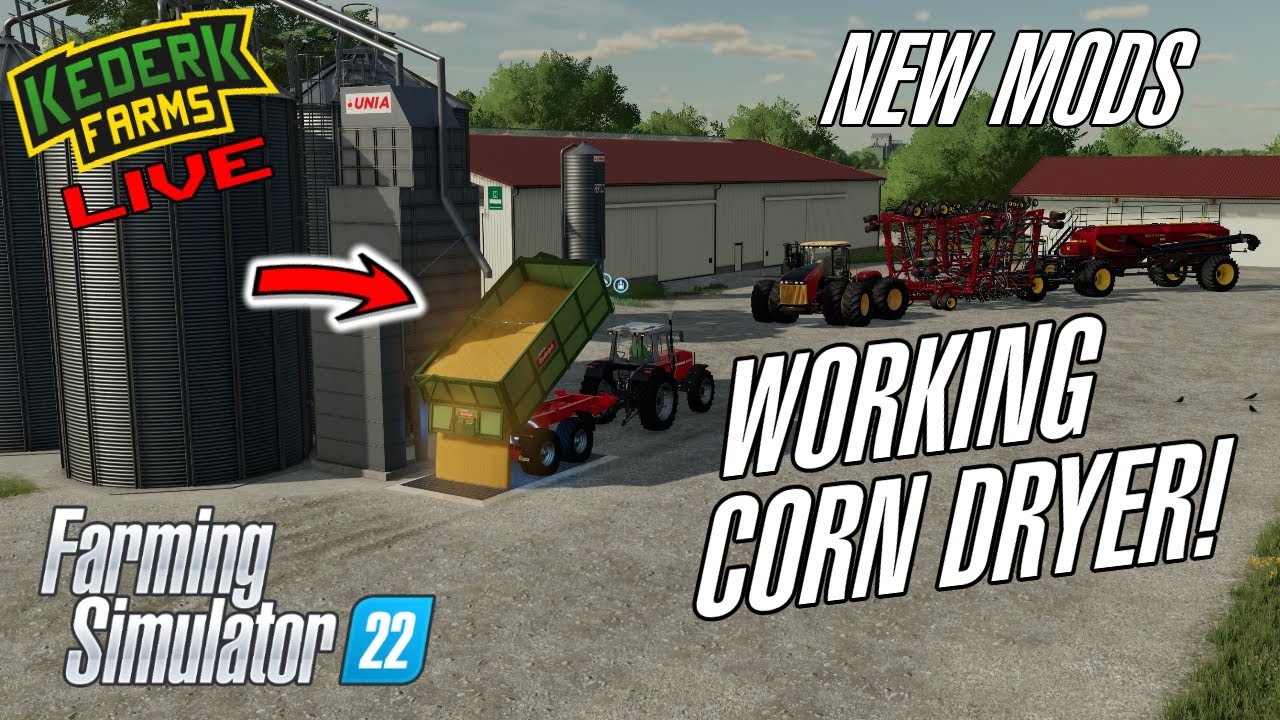 🔴 Testing new mods including a functioning corn dryer! - Farming ...