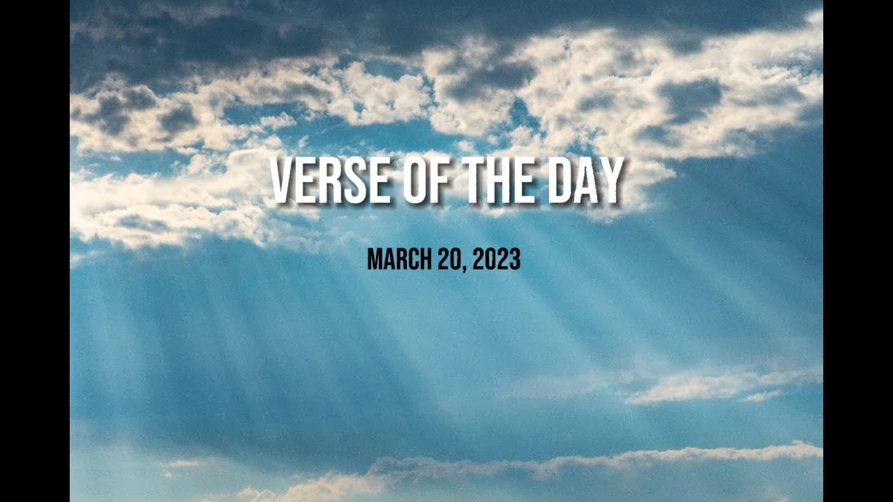Bible verse of the Day - March 20, 2023 #dailybibleverse #prayer # ...