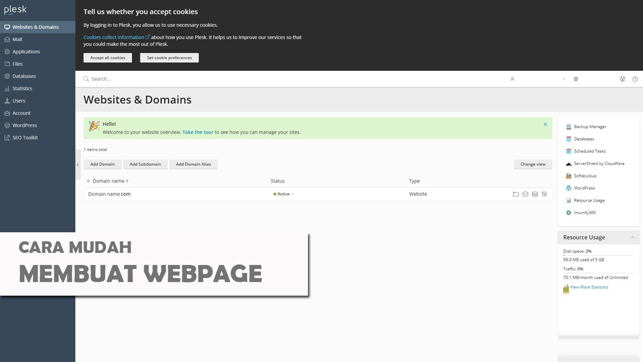 Instalasi Wordpress Pada Hosting Plesk Panel - YouTube