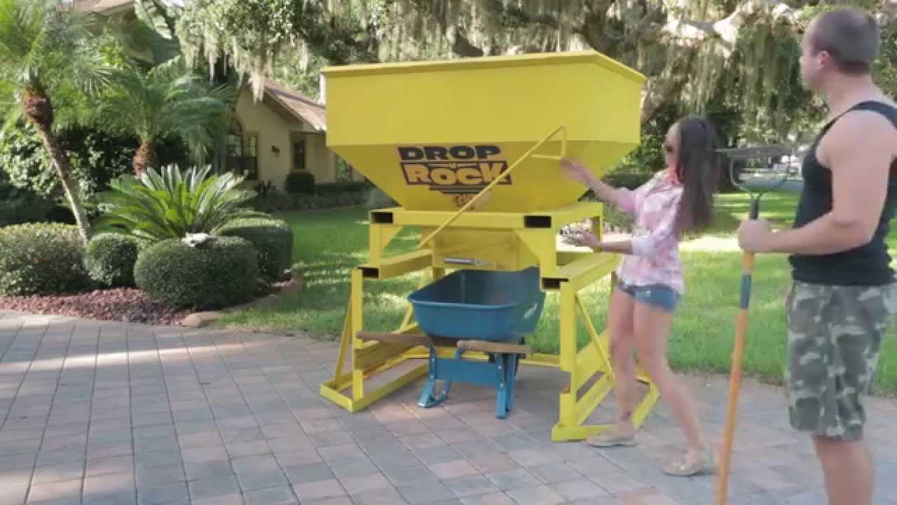 Drop N Rock Aggregate Landscaping Hopper - YouTube