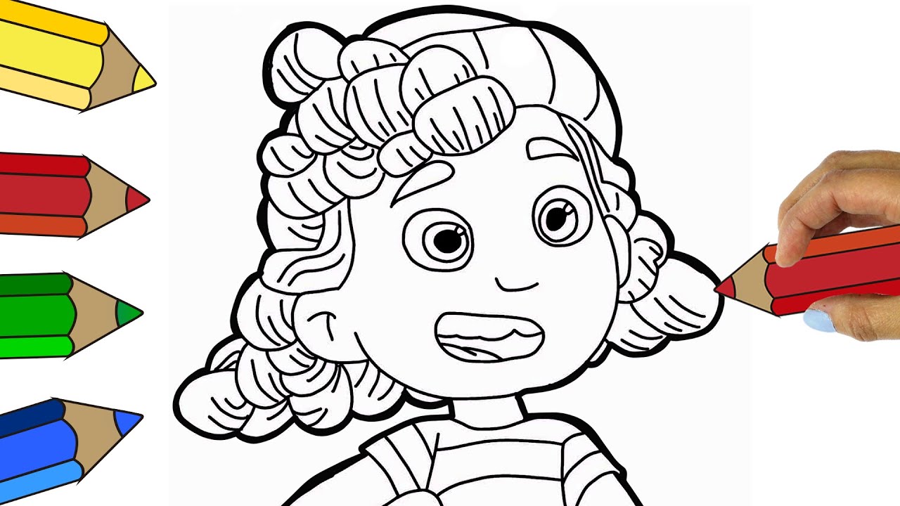 🔵How to draw GIULIA MARCOVALDO de LUCA Disney Pixar |Como Dibujar a ...
