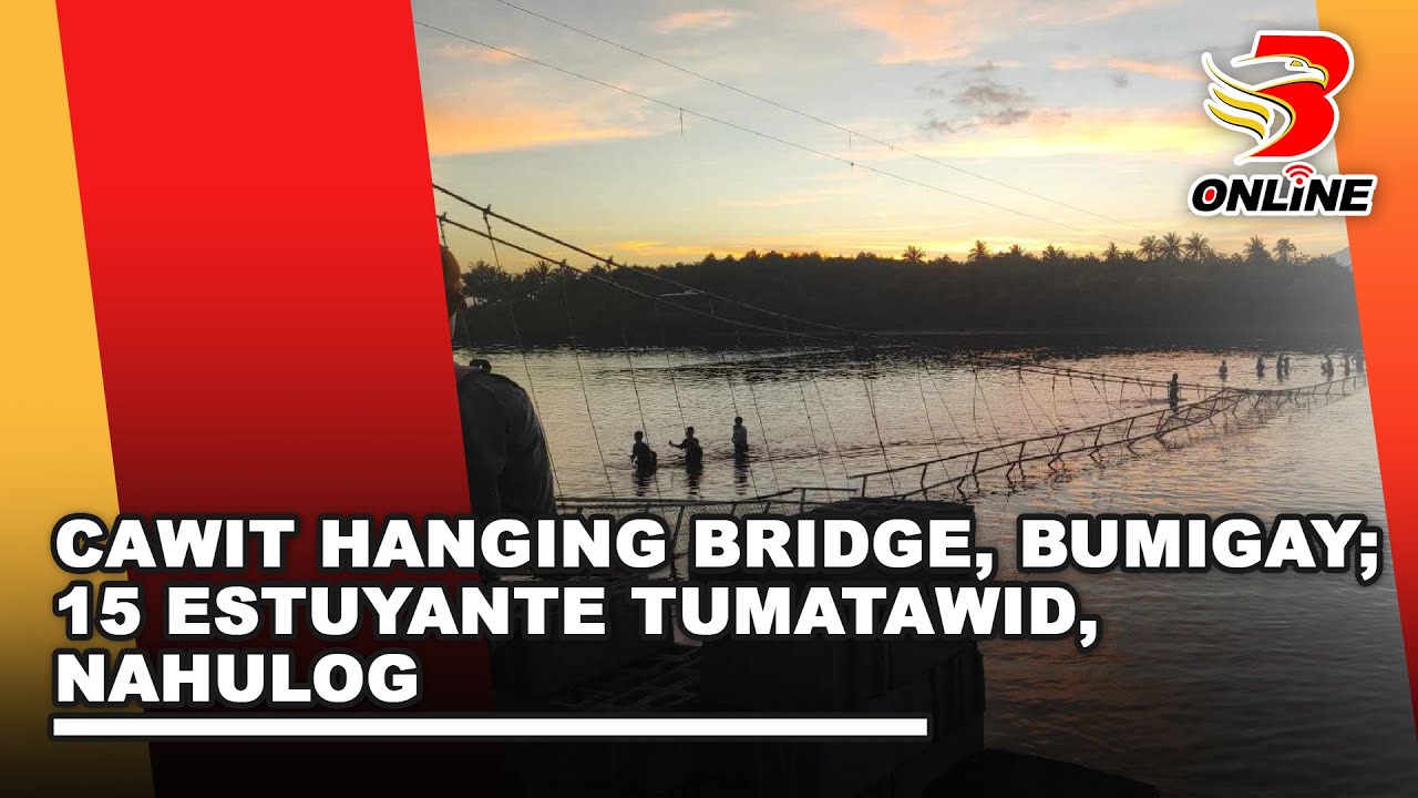 Cawit hanging Bridge, bumigay; 15 estuyante tumatawid, nahulog - YouTube