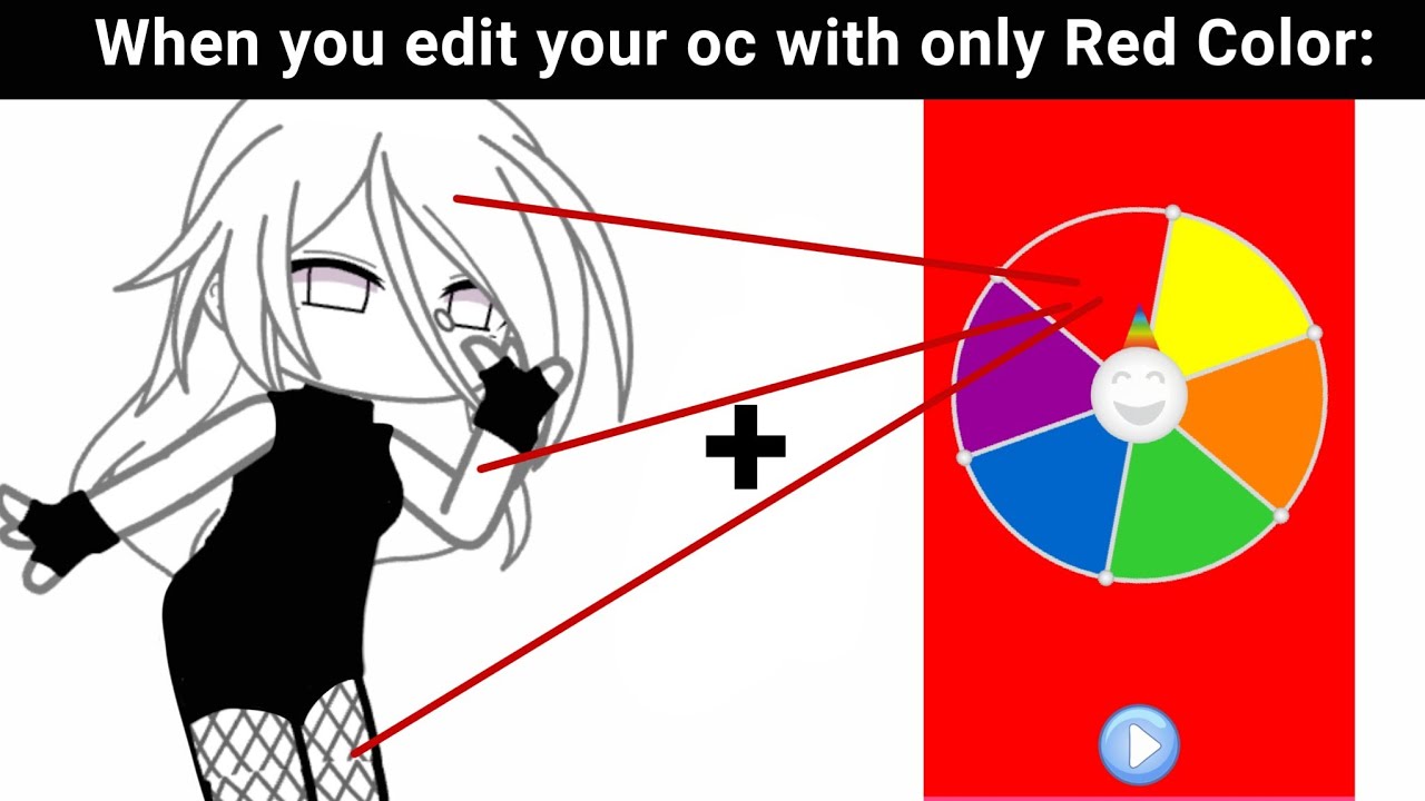 When you edit your Oc with only Red: 😀 - YouTube