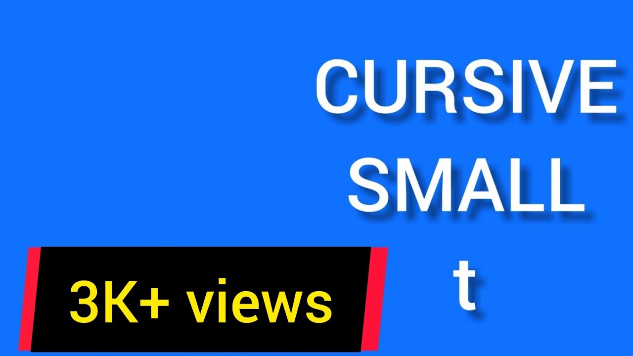 How to write cursive small 't' | Cursive Writing | LEARN EASILY - YouTube