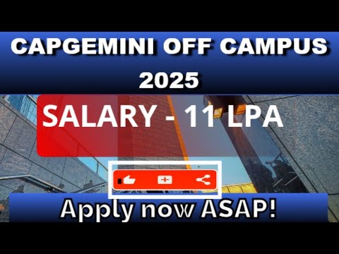 Capgemini Off Campus 2025 : Hiring as Associate Software Engineer ...