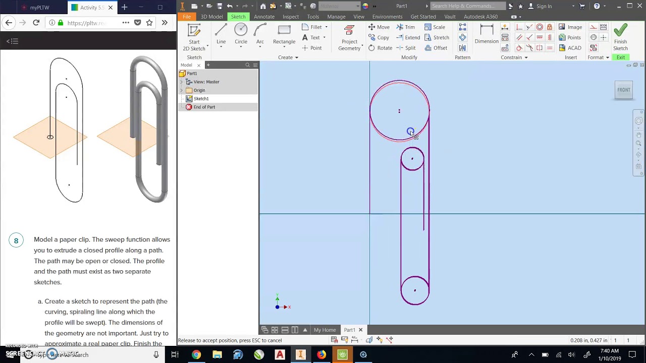 5.5a #8 - Sweep a Paper Clip - YouTube