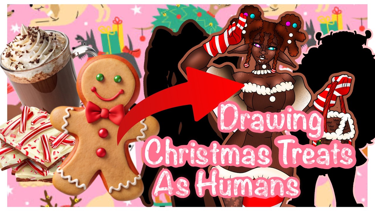 Drawing Christmas Sweets as Humans! | Officially Lewis - YouTube