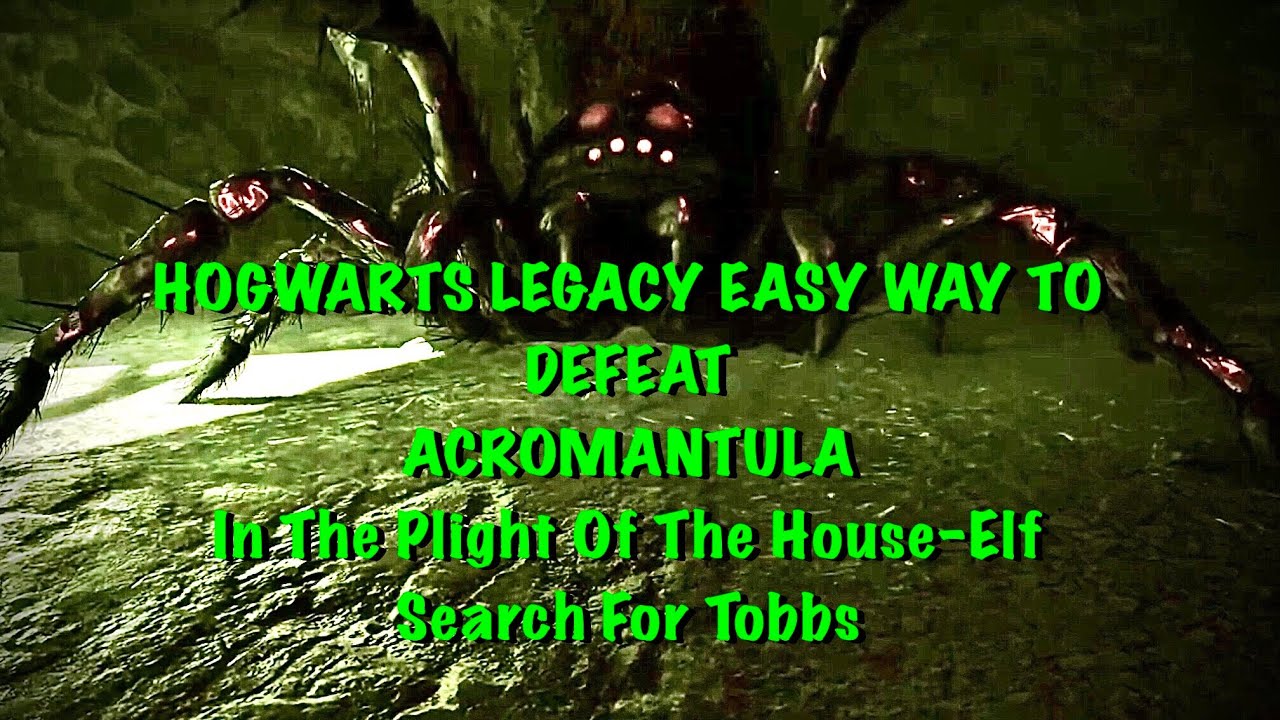 HOGWARTS LEGACY EASY WAY TO DEFEAT ACROMANTULA in The Plight Of The ...