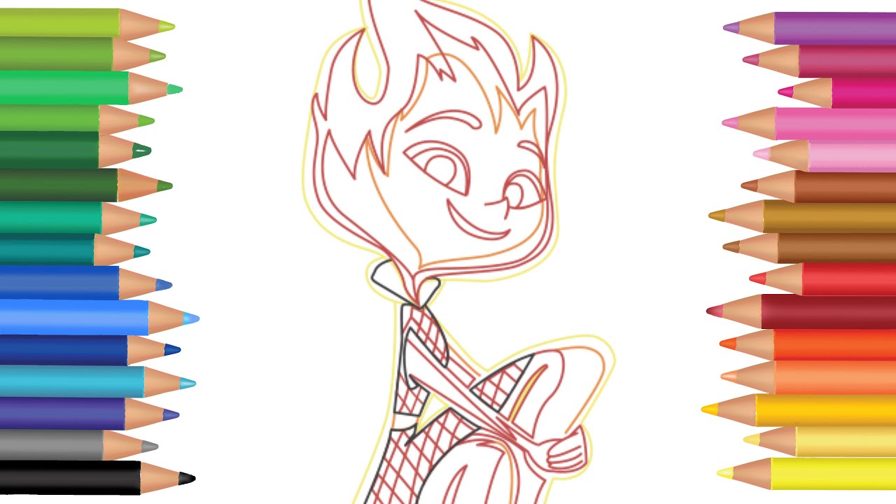 How to DRAW Ember from Elemental - Step by Step. (PART 1) - YouTube