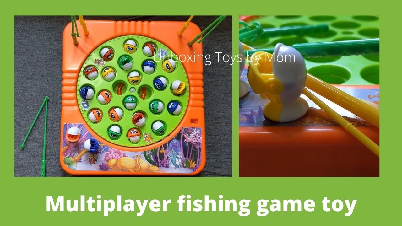 Fish catching game | Fishing toy | 24 fish 4 players Game - YouTube