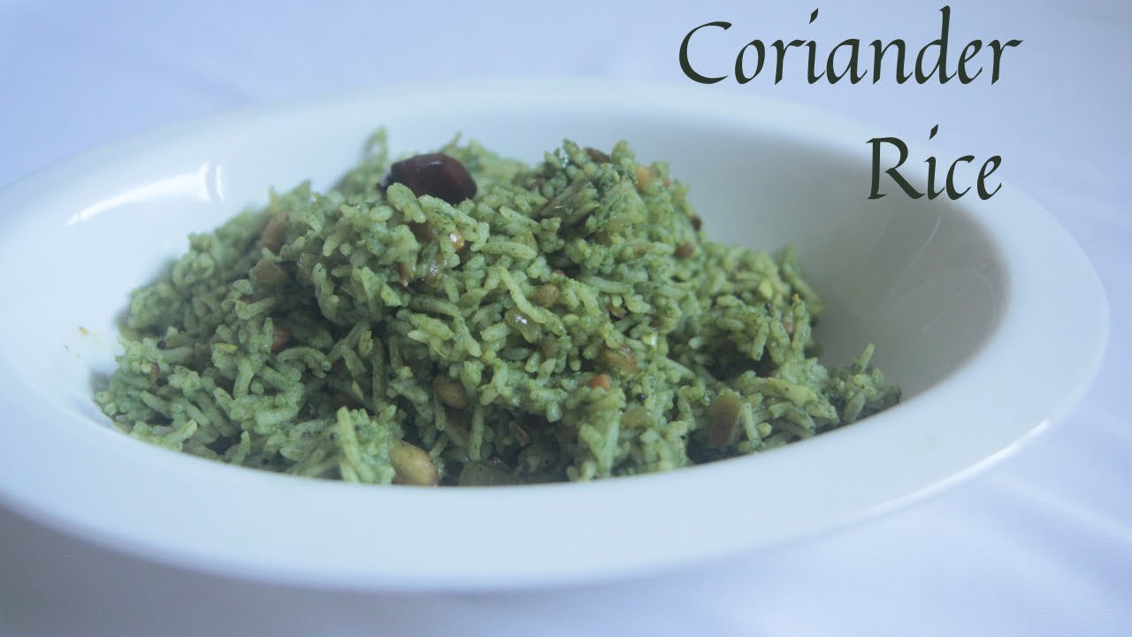 Coriander Rice | Veena's Kitchen| Coriander Rice Recipe - YouTube