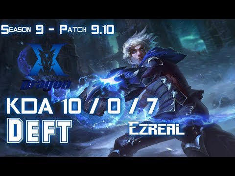 KZ Deft EZREAL vs VAYNE ADC - Patch 9.10 KR Ranked - YouTube