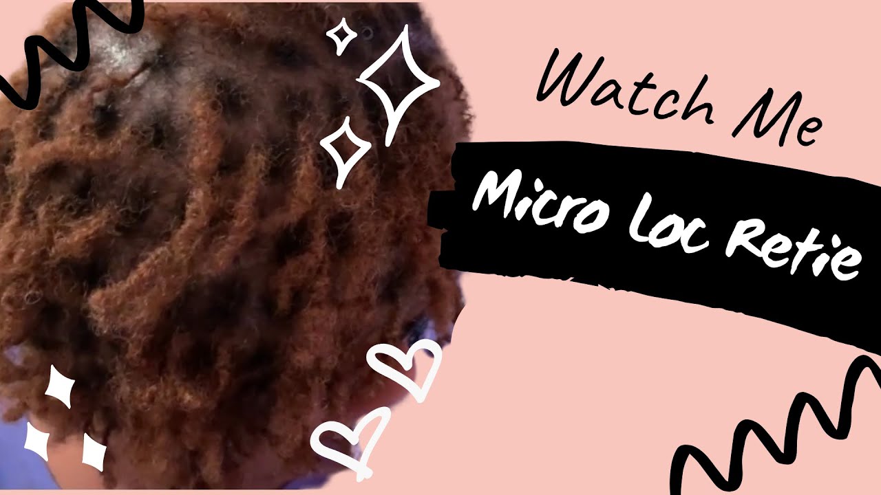 How I Retie Micro Locs With Crochet Hook - YouTube
