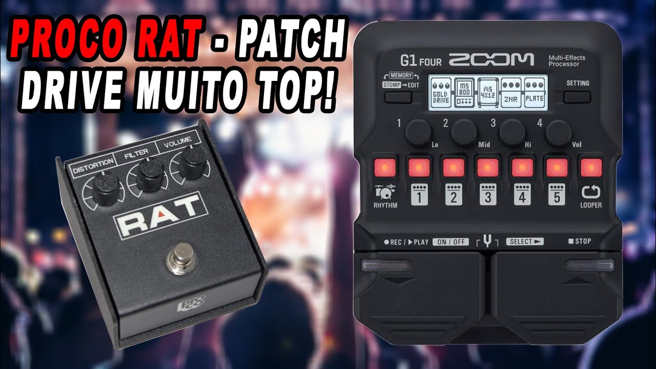 ZOOM G1 FOUR - Timbre Proco RAT - Patch Base e Solo - YouTube